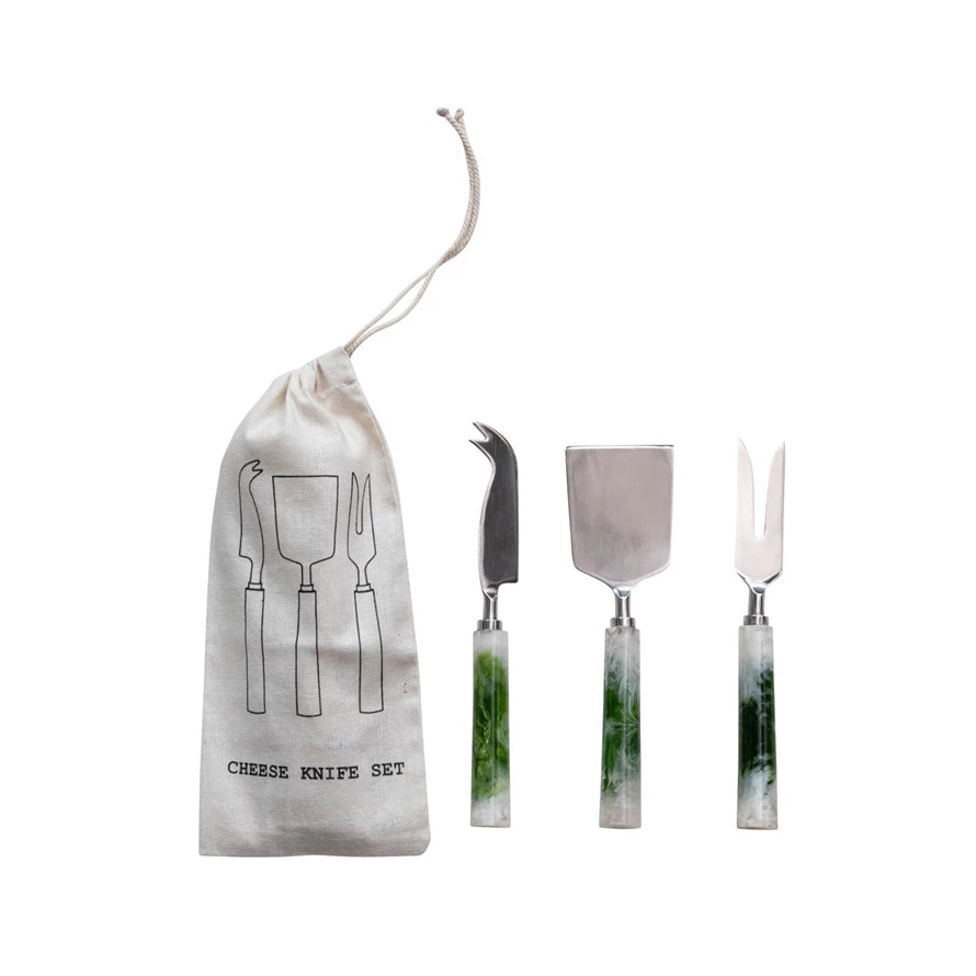 Creative Co Op-Stainless Steel Cheese Utensils, Set of 3 in Bag – Finch ...